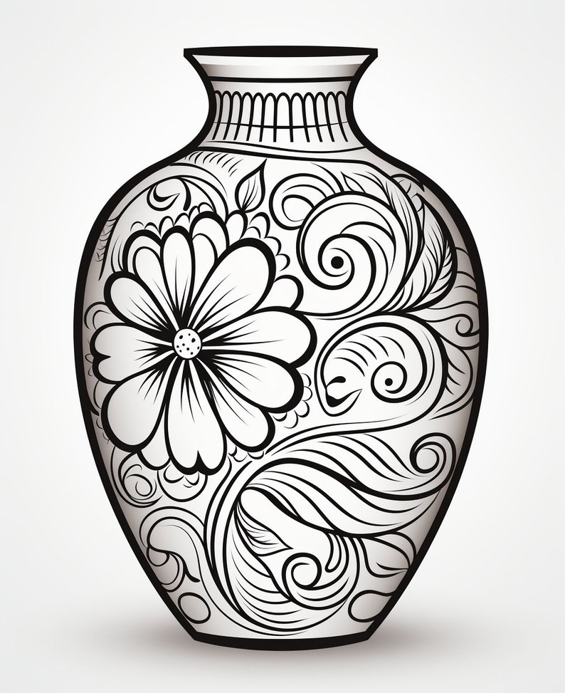 Mandala Vase Delights: A Coloring Journey of Harmonious Patterns(50 ...