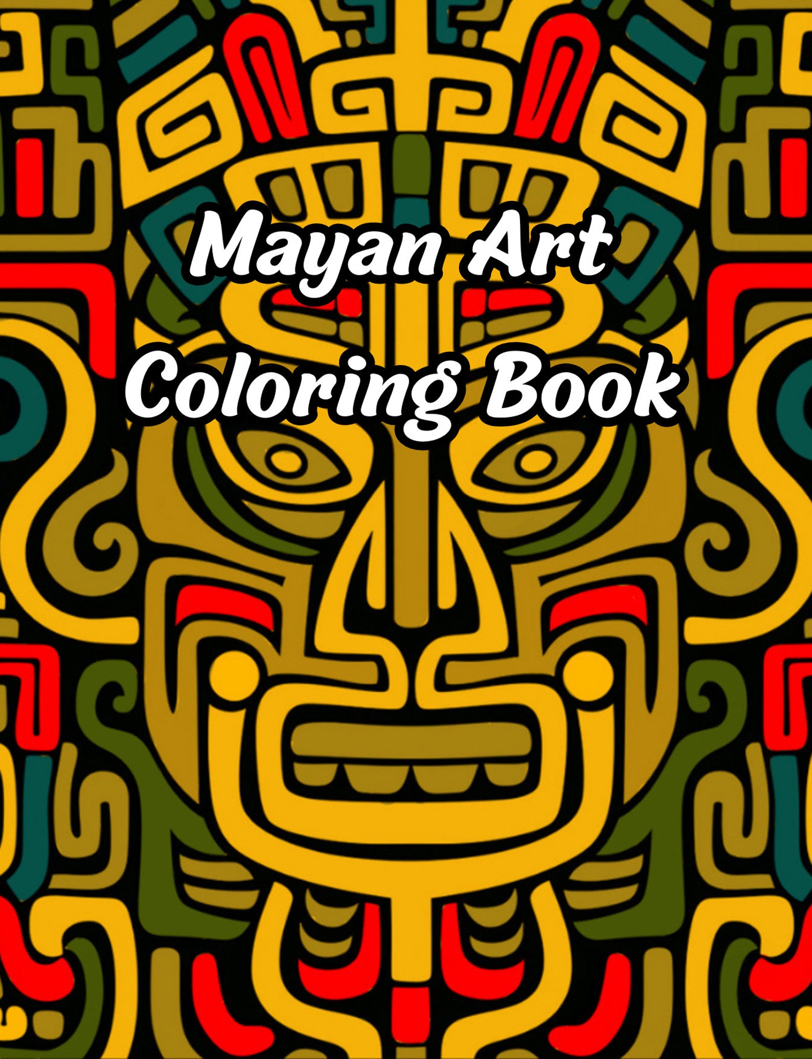 Mayan Art Coloring Book - 50 Pages - Etsy