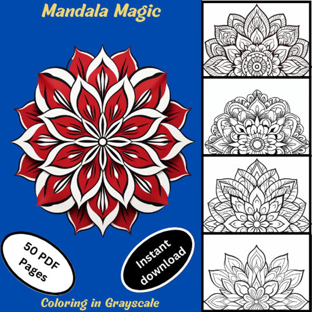 Mandala Magic: 50 Intricate Coloring Designs for Inner Peace - Etsy