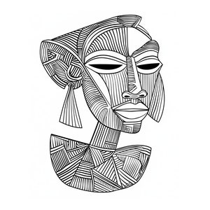 African Art Coloring Book (50 Pages) - Etsy UK