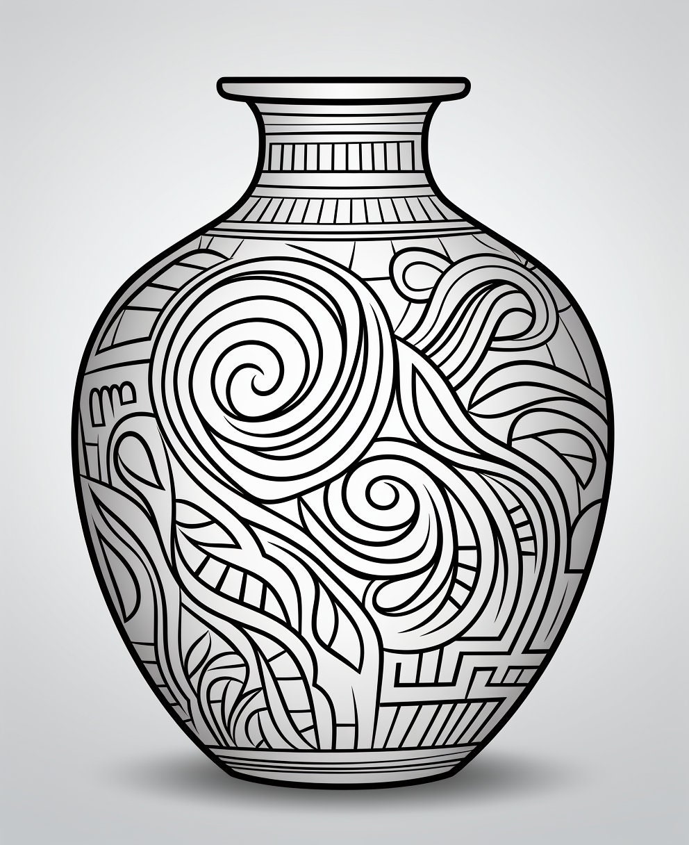 Mandala Vase Delights: A Coloring Journey of Harmonious Patterns50 ...