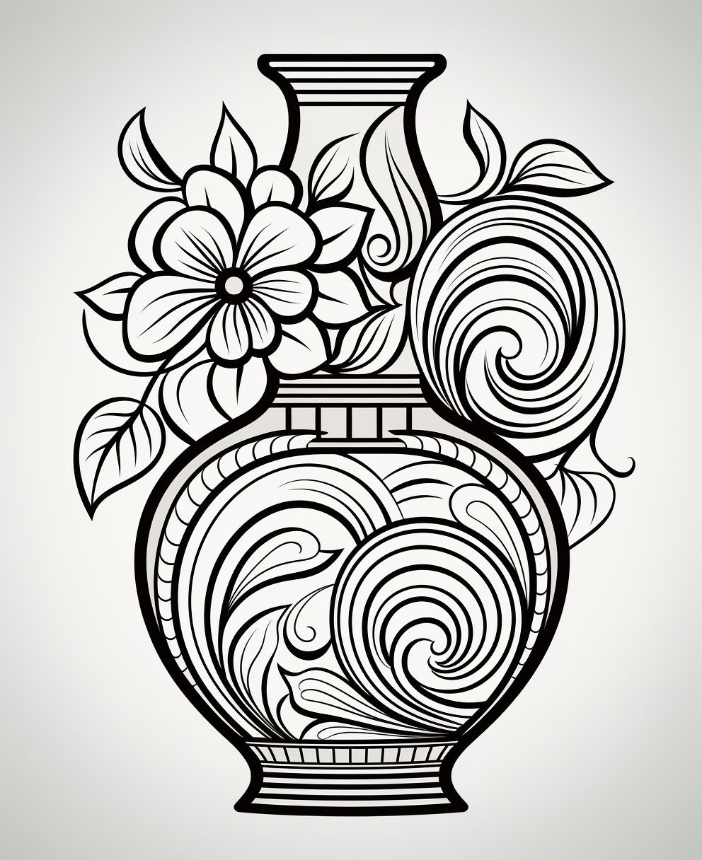 Mandala Vase Delights: A Coloring Journey of Harmonious Patterns50 ...