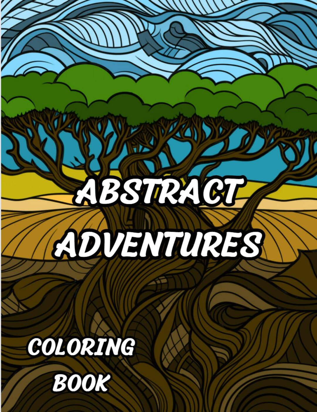 Abstract Adventures: Coloring Book (50 Pages) - Etsy