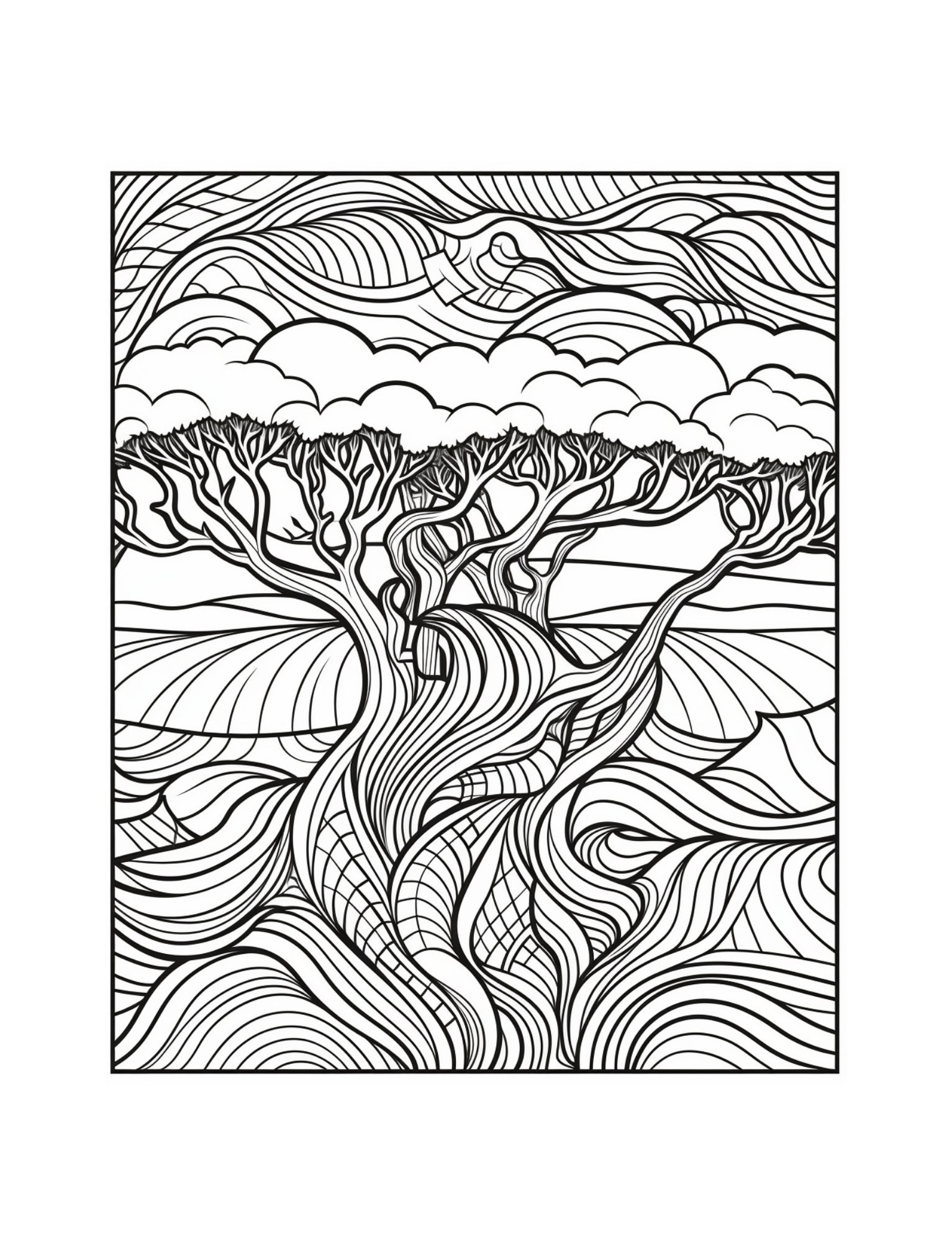 Abstract Adventures: Coloring Book 50 Pages - Etsy