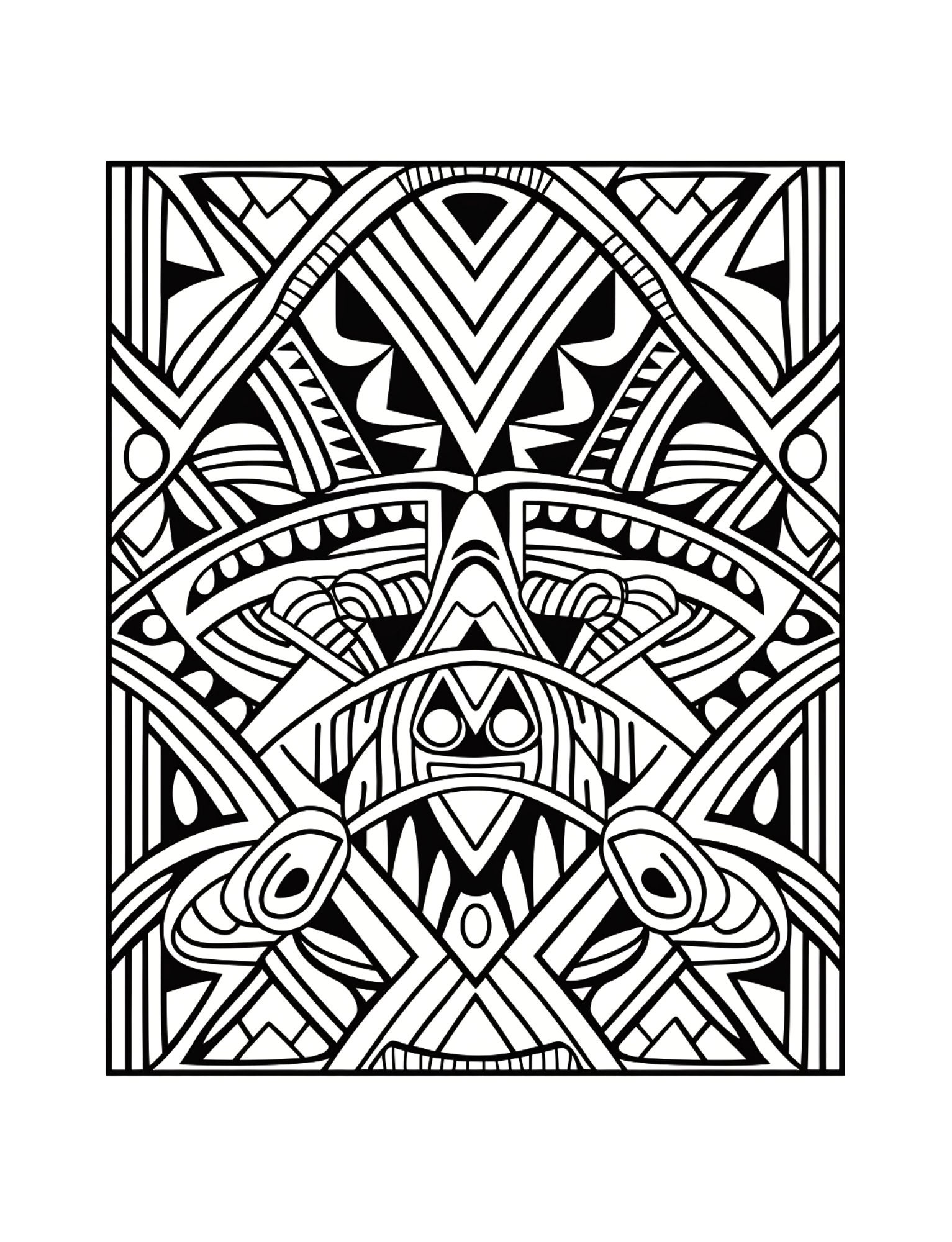 Abstract Adventures: Coloring Book 50 Pages - Etsy