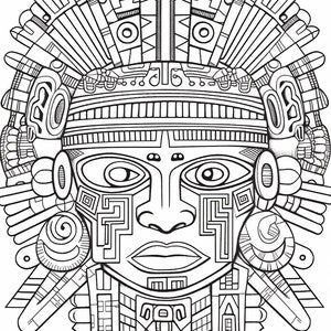 Aztec Coloring Book 1 - Etsy