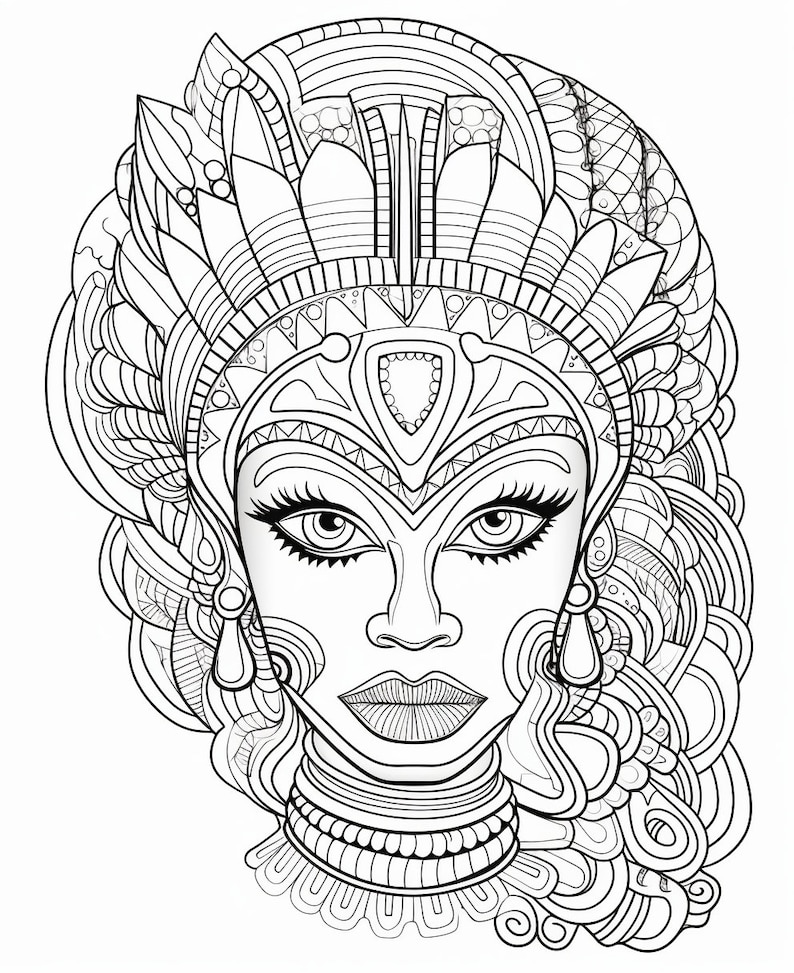 Cultural Canvas: African Art Coloring Book (50pages) - Etsy