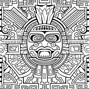 Aztec Coloring Book 2 - Etsy
