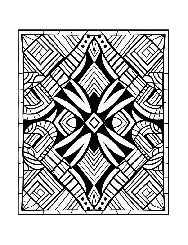 Abstract Adventures: Coloring Book 50 Pages - Etsy