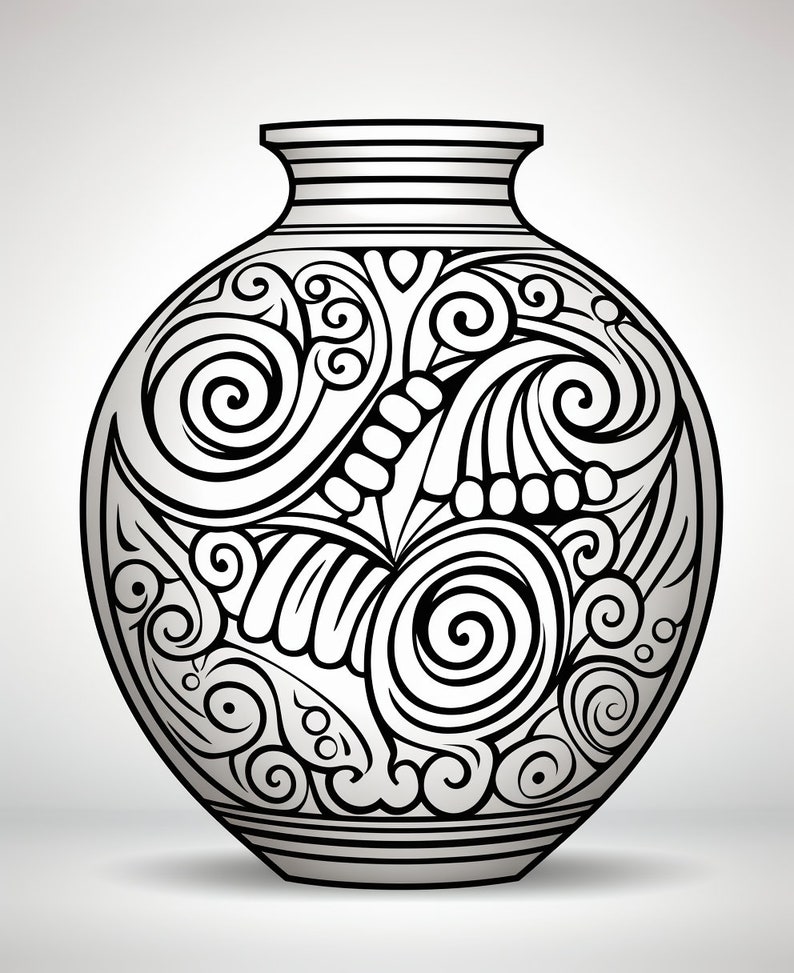 Mandala Vase Delights: A Coloring Journey of Harmonious Patterns(50 ...