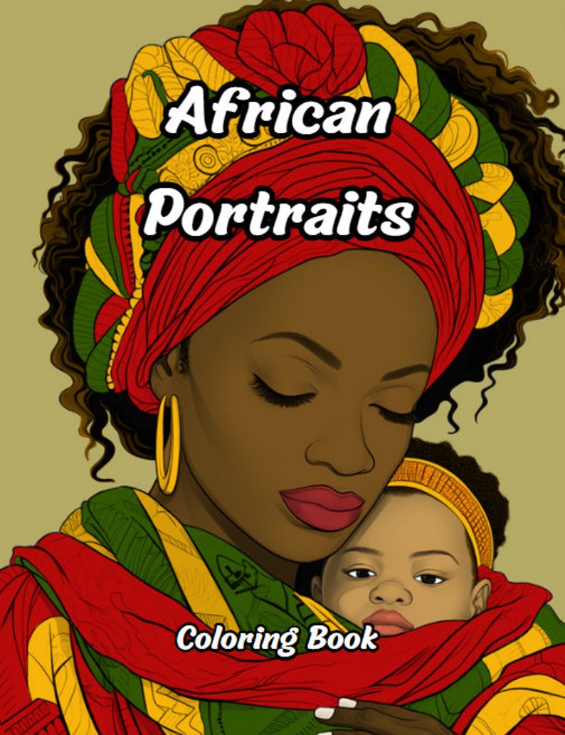 African Portraits: African Art Coloring Book | 50 Pages - Etsy