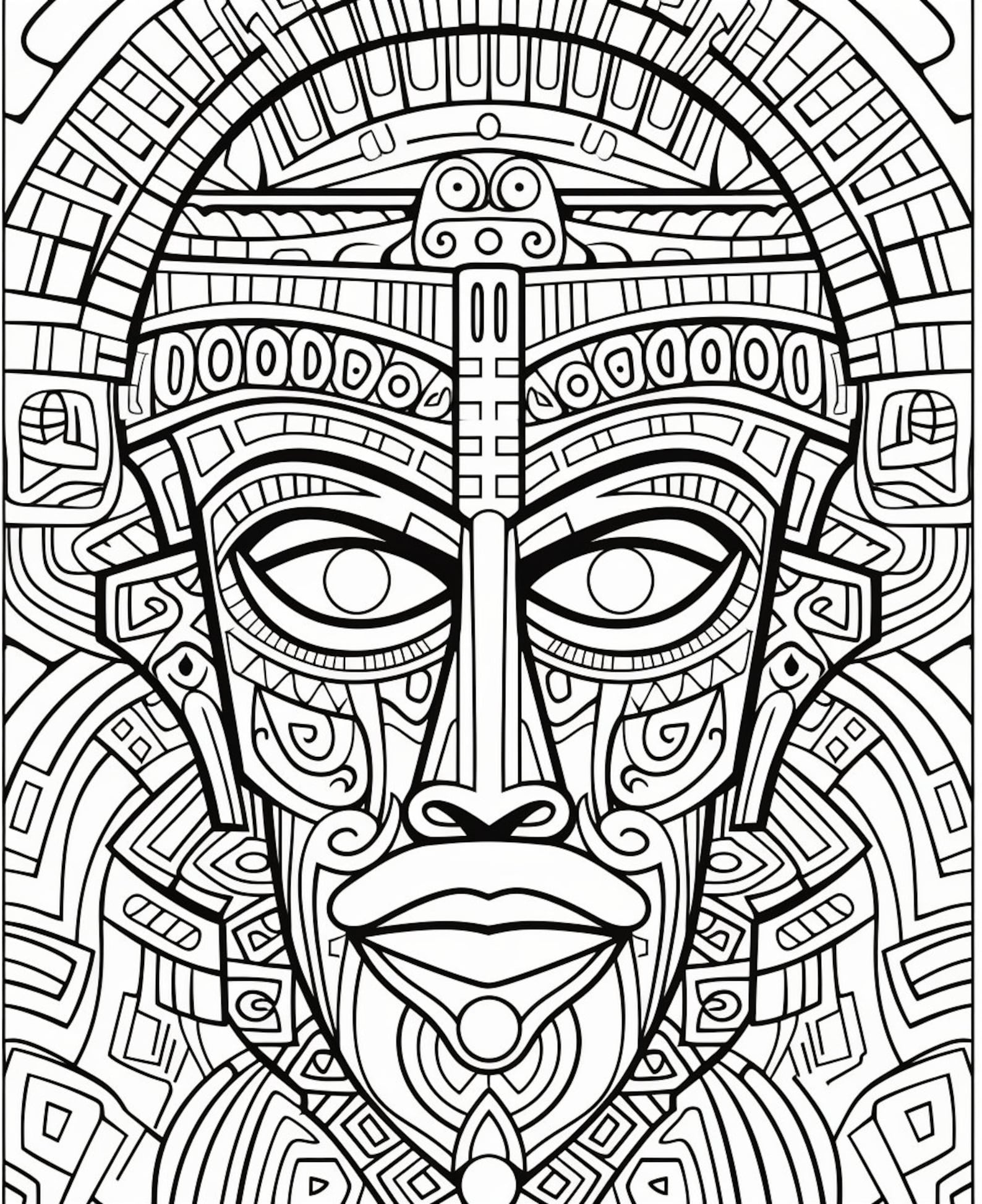 Cultural Canvas: African Art Coloring Book (50pages) - Etsy
