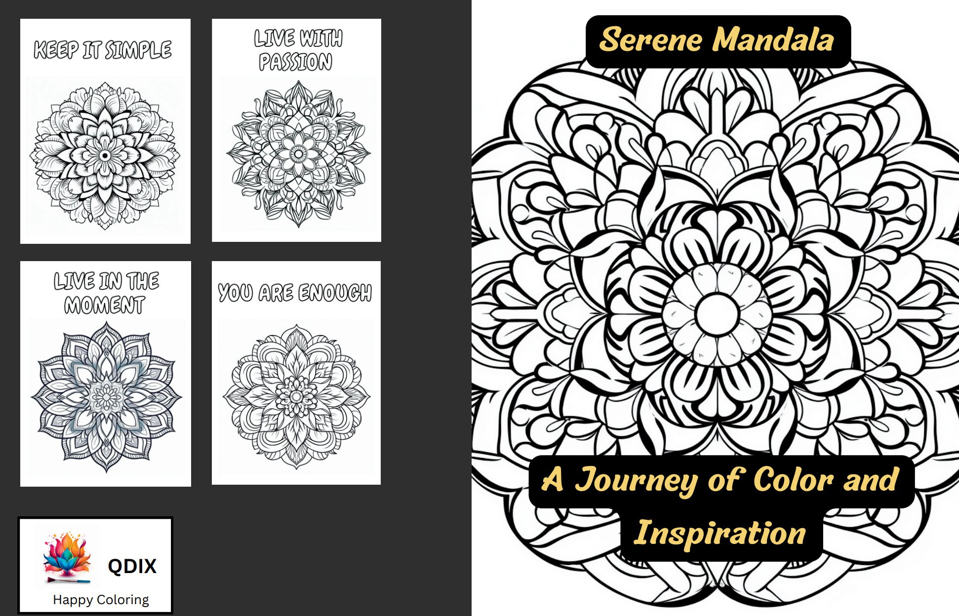 Mandala Coloring Book Bundle: 300 Pages - 6 Books - Etsy
