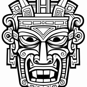 Aztec Coloring Book 1 - Etsy