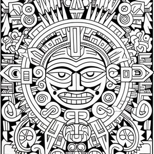 Aztec Coloring Book 2 - Etsy