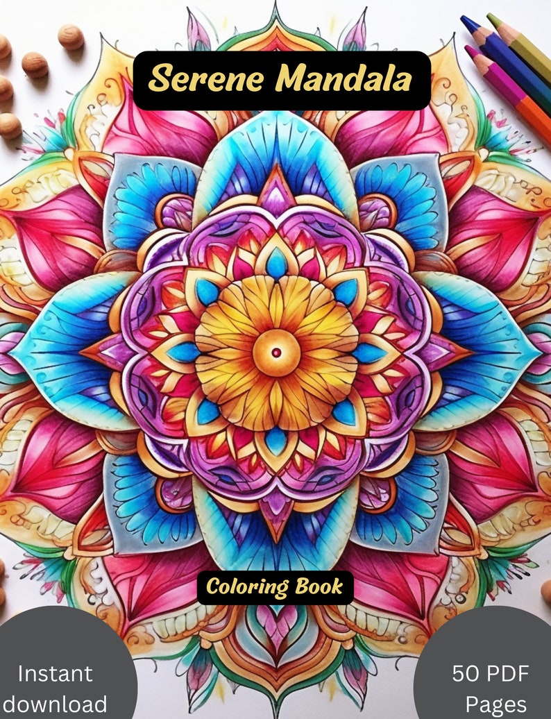 Mandala Doodle Coloring Book Bundle - Etsy