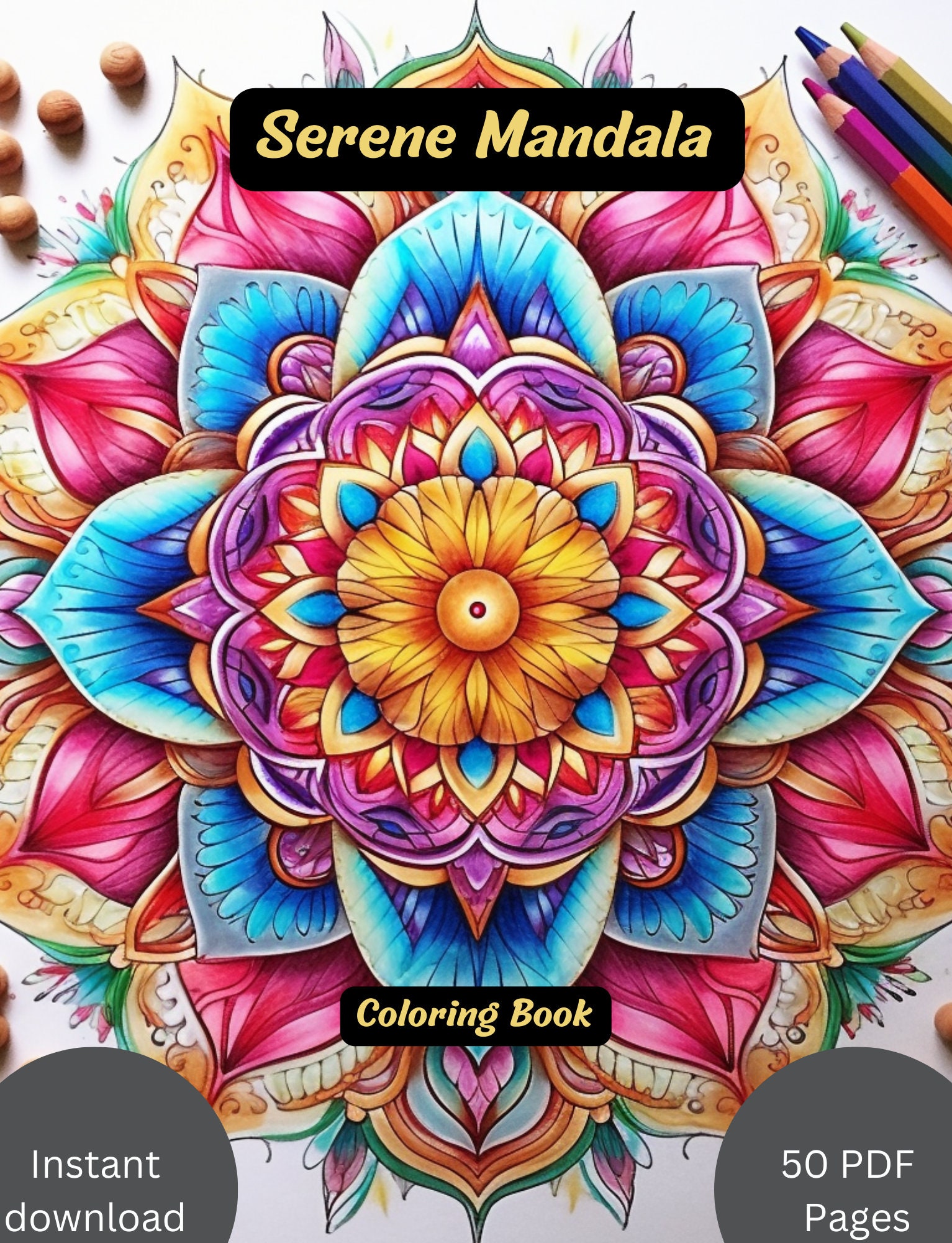 Mandala Doodle Coloring Book Bundle - Etsy