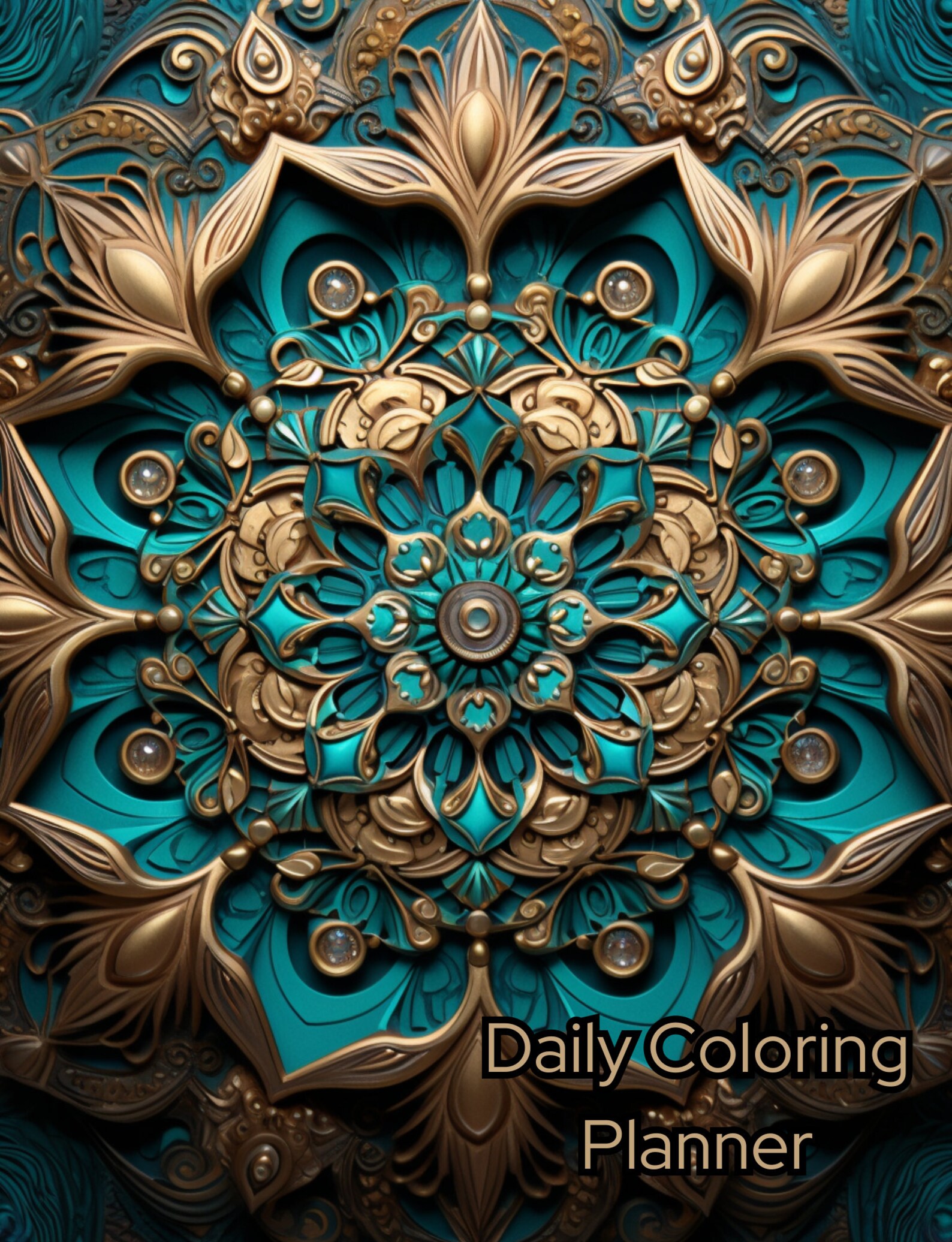 Mandala Coloring Planner - Etsy