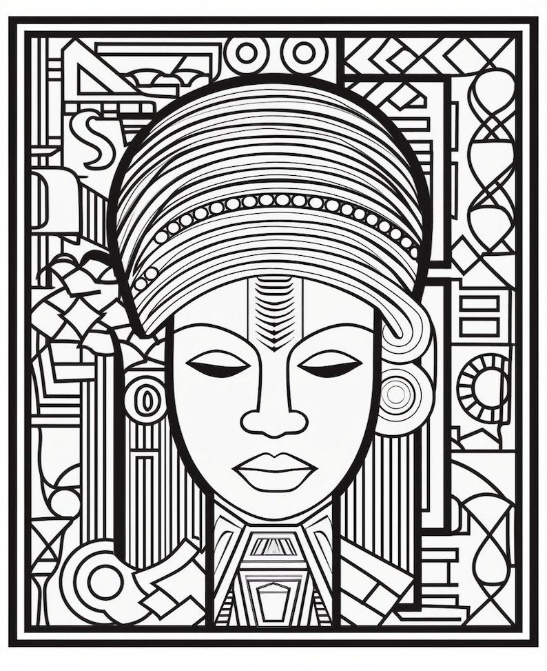 Celebrate Africa: African Art Coloring Book | 35 Pages - Etsy