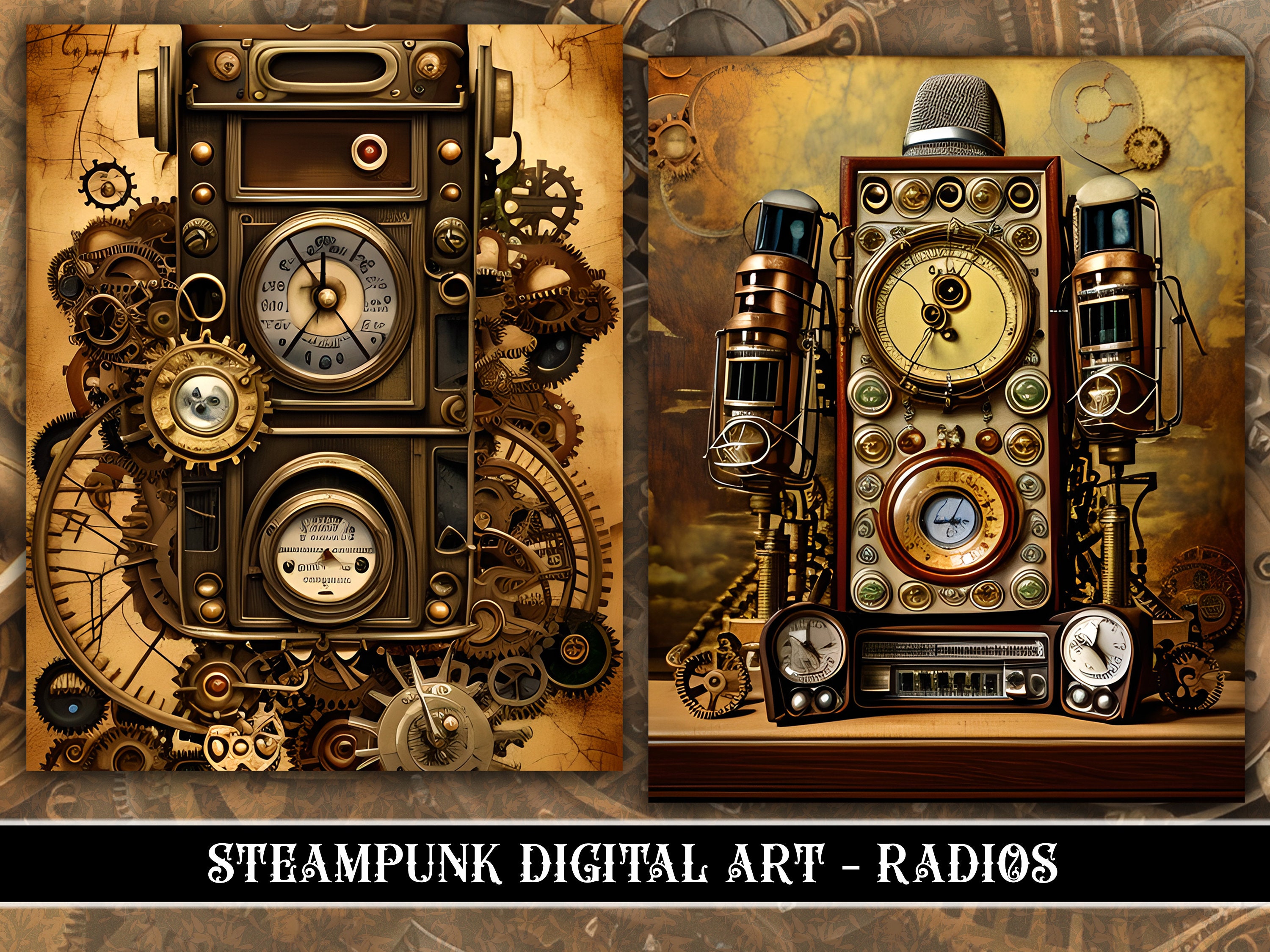 Steampunk Radio Clipart - High Quality & Unique PNG Images - Etsy