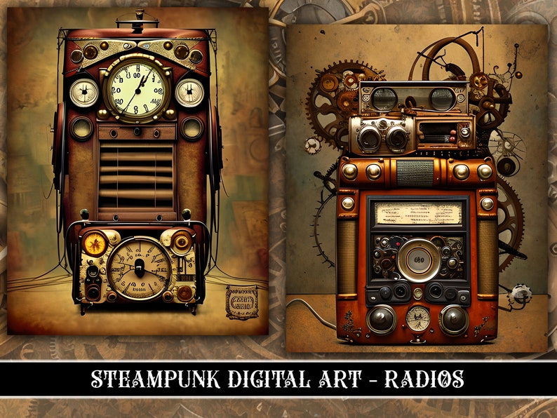 Steampunk Radio Clipart - High Quality & Unique PNG Images - Etsy