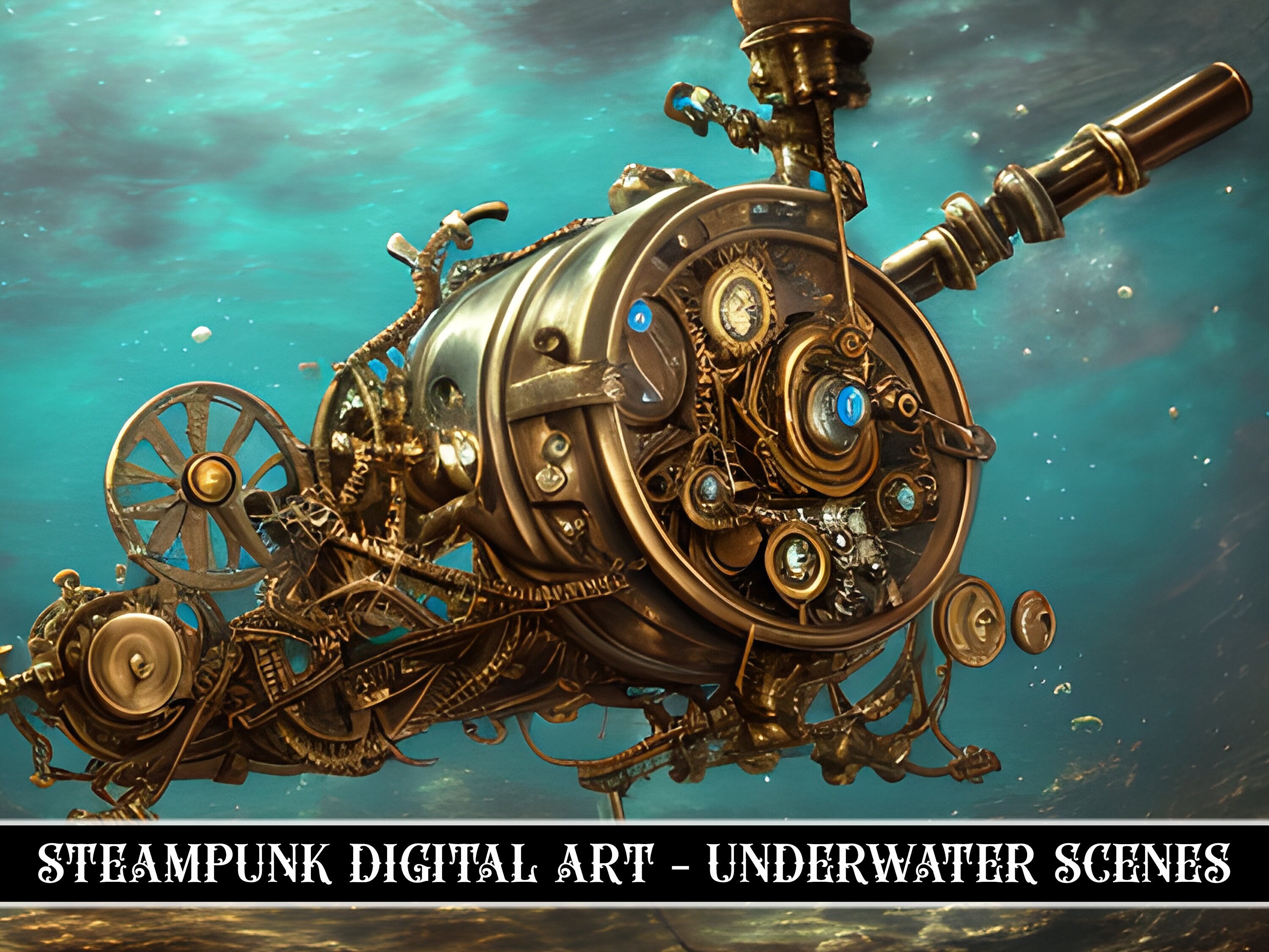 Steampunk Digital Background Clipart Bundle High-quality Authentic ...
