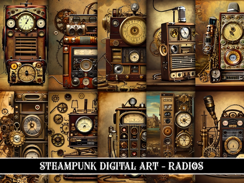 Steampunk Radio Clipart - High Quality & Unique PNG Images - Etsy