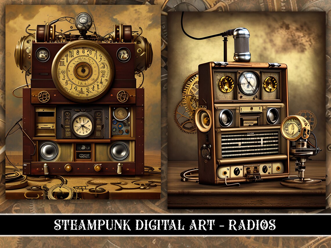Steampunk Radio Clipart High Quality & Unique PNG Images - Etsy