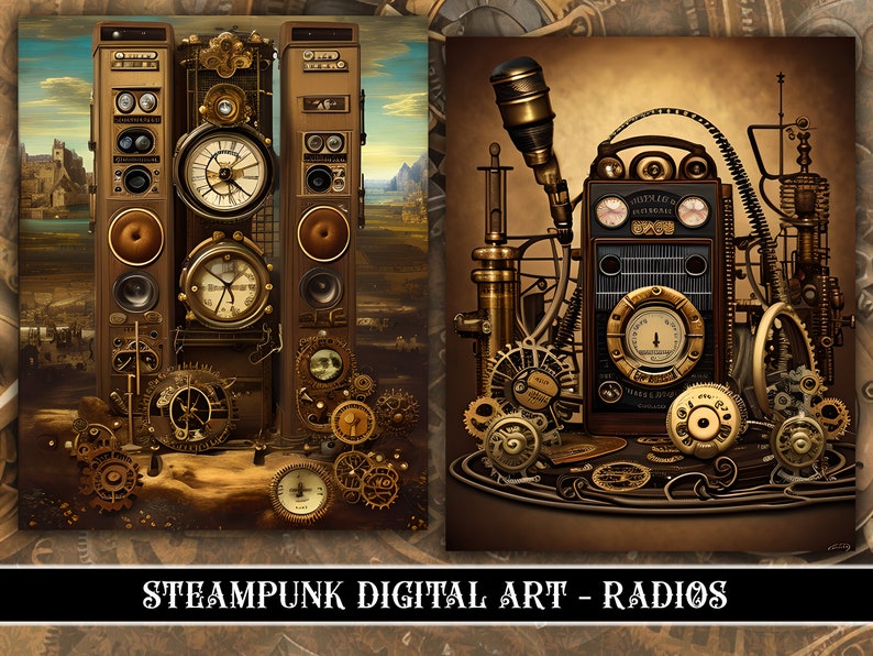 Steampunk Radio Clipart - High Quality & Unique PNG Images - Etsy