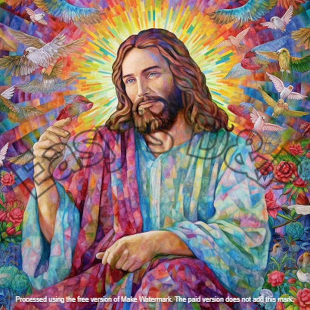 Jesus Christ Birds Digital Image - Etsy