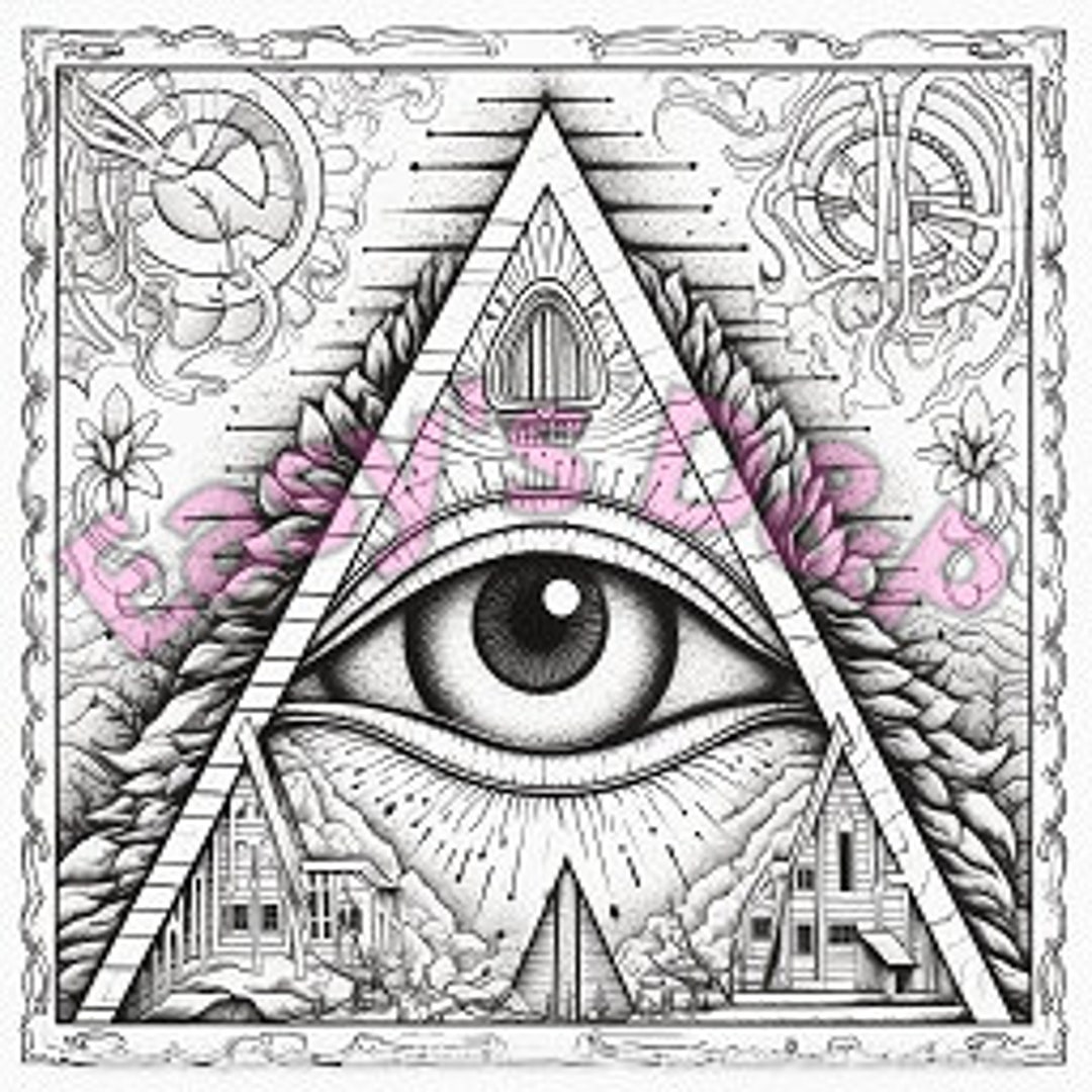 All Seeing Eye Digital File Adult Coloring Book - Etsy