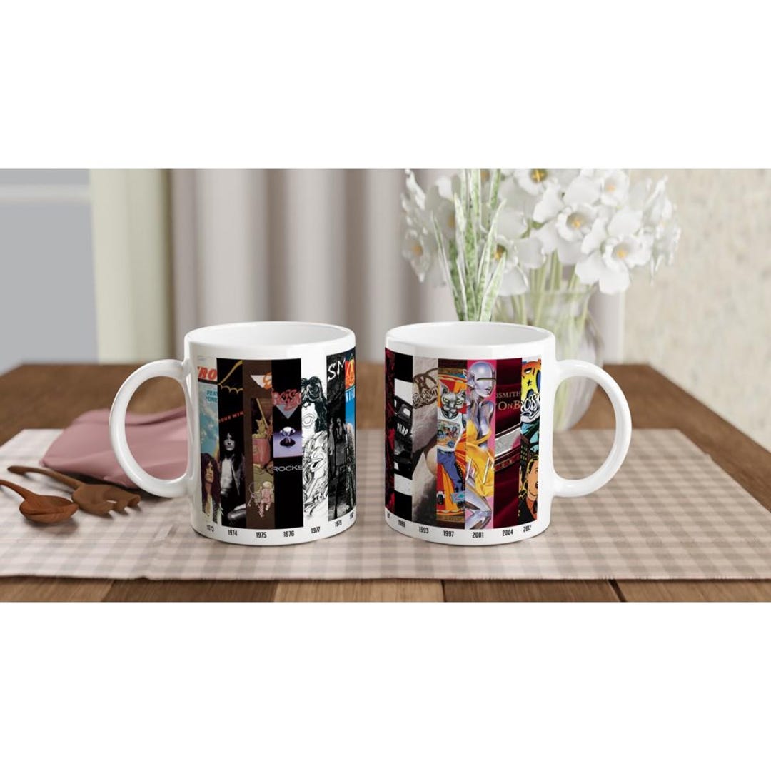 Aerosmith Discography Mug - Featuring All Their Studio Albums ...