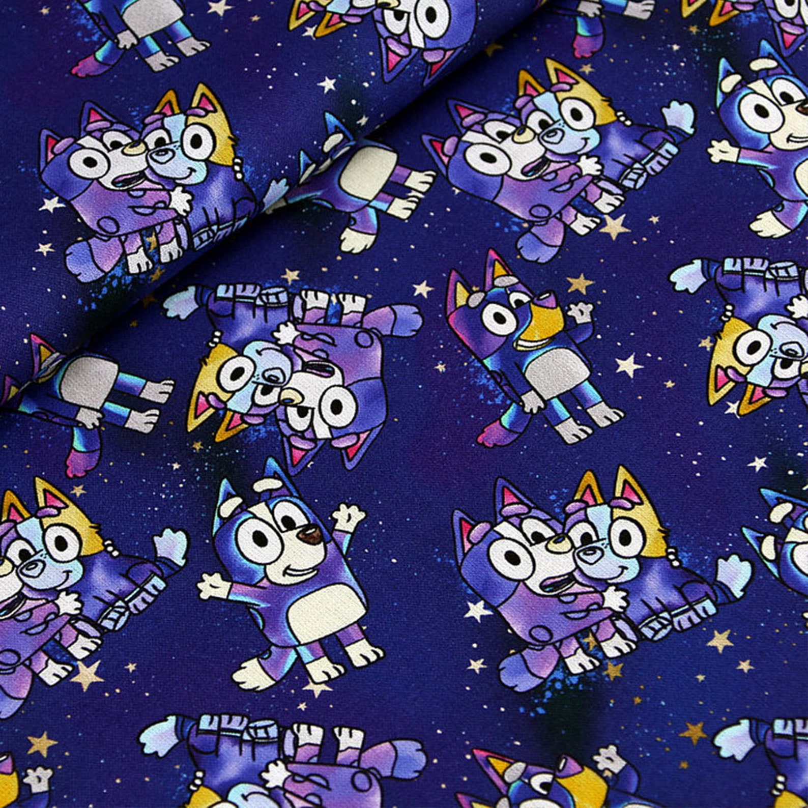 Bluey Fabric Blue Dog Fabric Anime Fabric 100% Cotton Fabric Cartoon ...