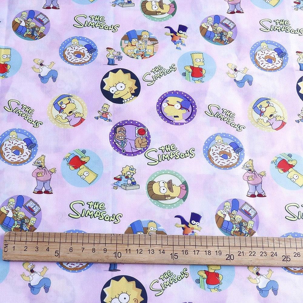 The Simpsons Fabric Polyester Cotton Fabric Cartoon Fabric Quilting ...
