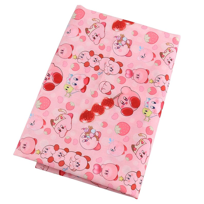 Kirby Fabric Polyester Cotton Fabric Cartoon Fabric Quilting Fabric by ...