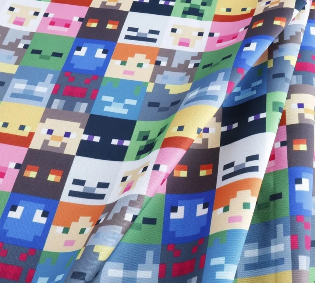 Minecraft Fabric Polyester Cotton Fabric Cartoon Fabric Quilting Fabric ...