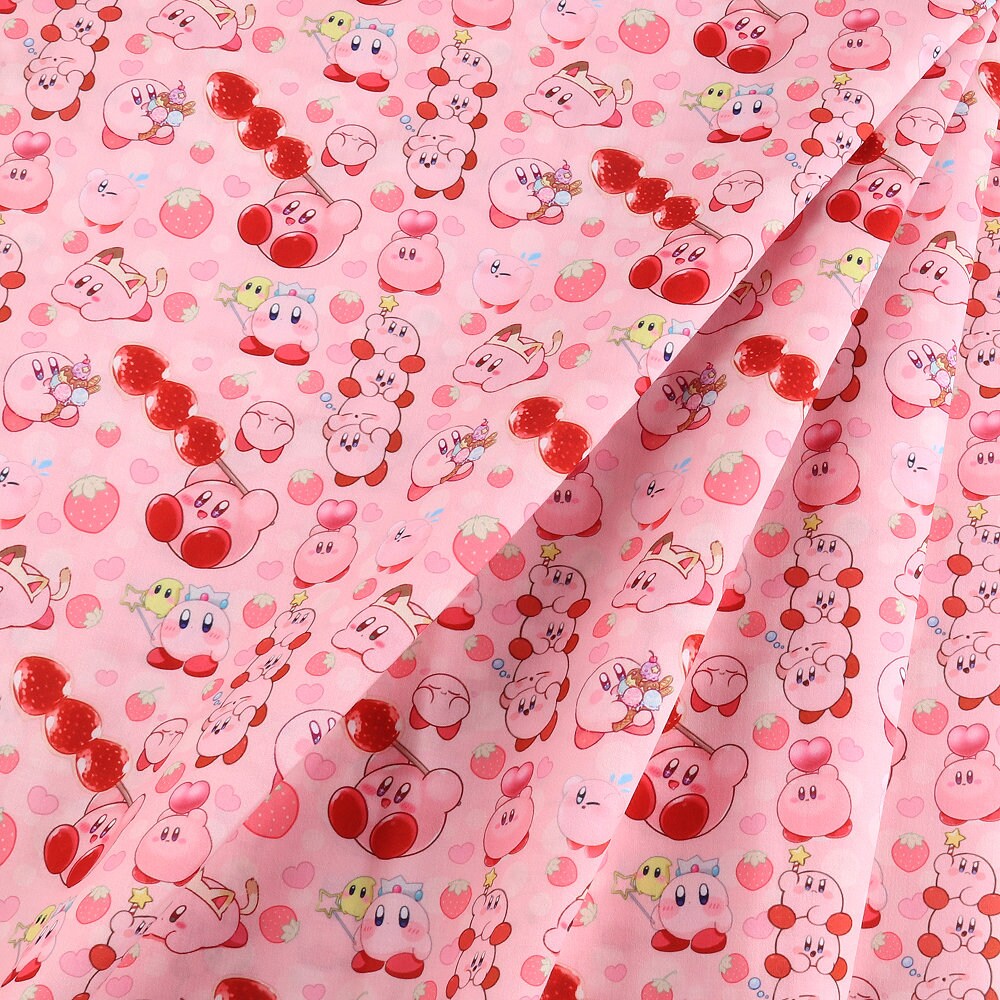 Kirby Fabric Polyester Cotton Fabric Cartoon Fabric Quilting Fabric by ...