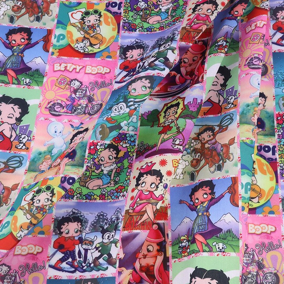 Betty Boop Fabric Polyester Cotton Fabric Cartoon Fabric Quilting ...