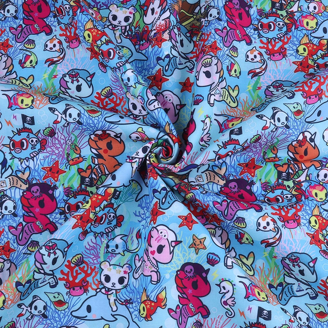 Tokidoki Fabric Unicorn Fabric Polyester Cotton Fabric Cartoon Fabric ...