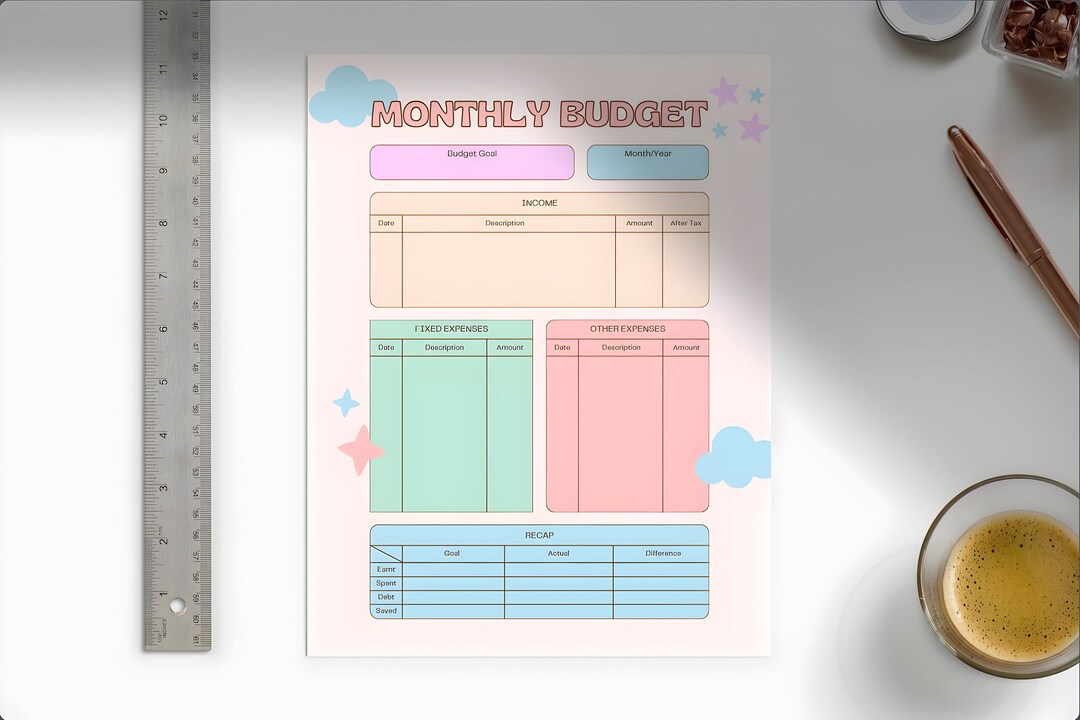Monthly Budget Planner, Finance Planner, Family Finance, Big Budgeting ...