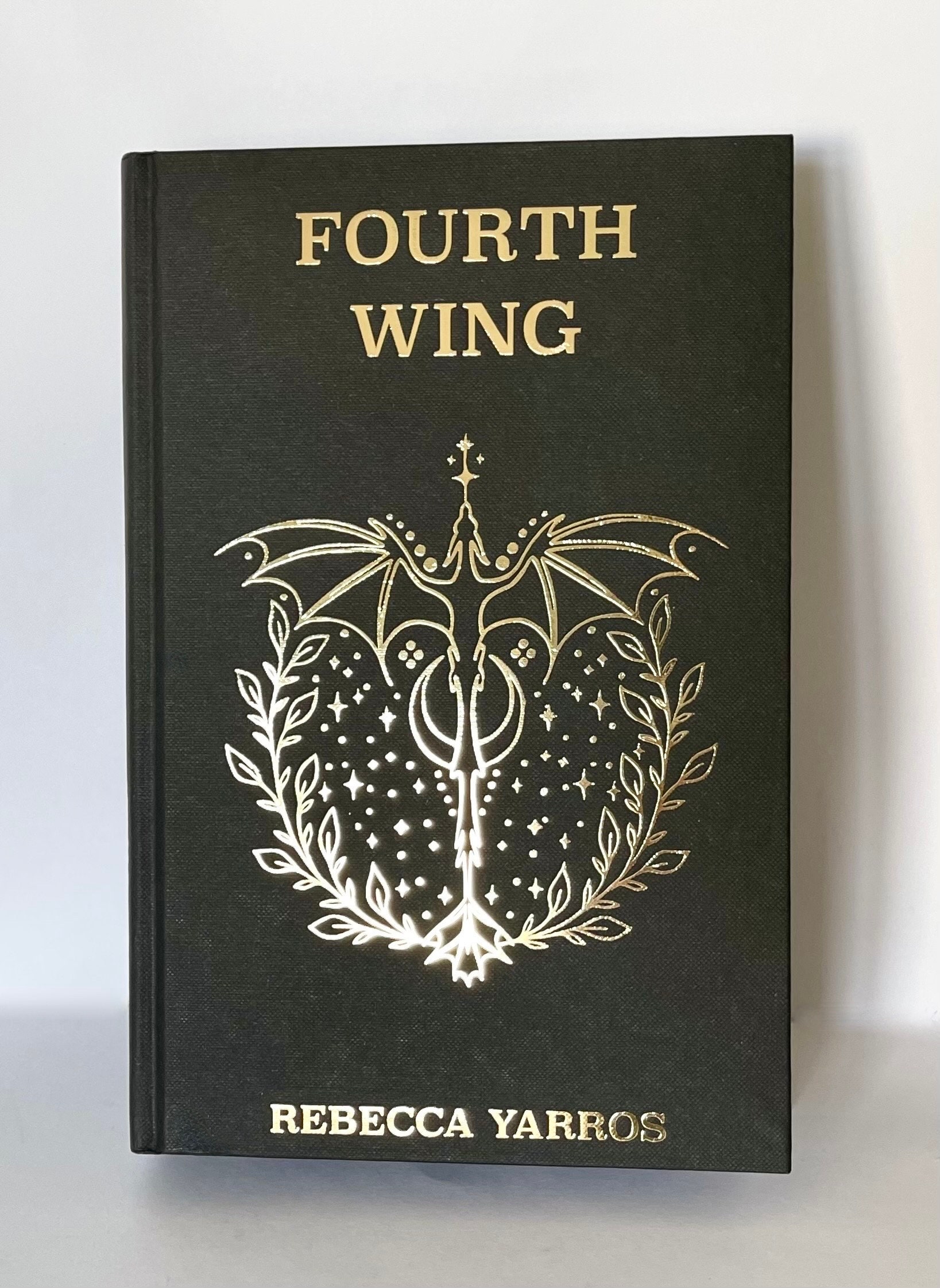 Fourth Wing by Rebecca Yarros Custom Hardback Book, Sprayed Edges and ...