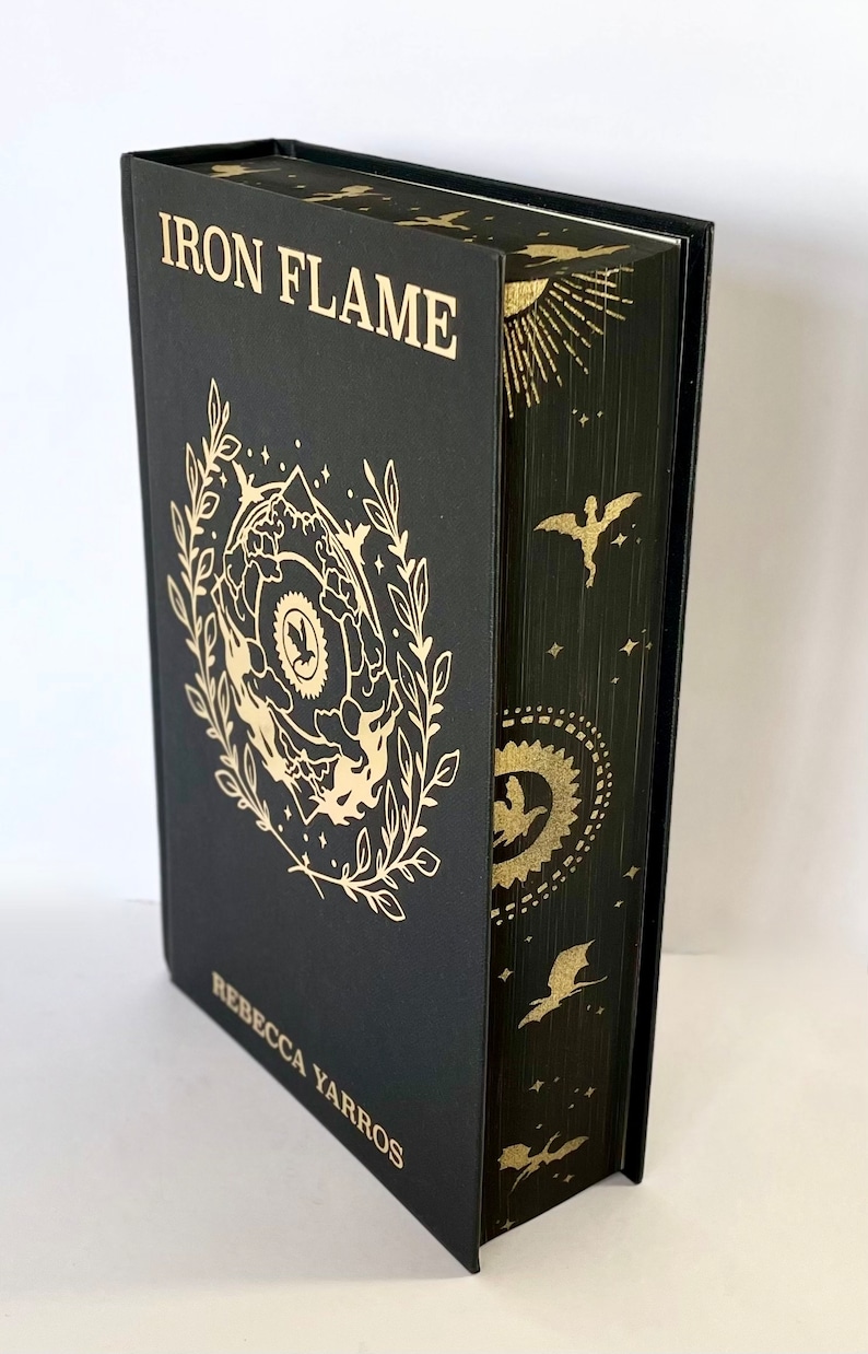 Iron Flame by Rebecca Yarros. Hardback Book With Custom Gold Foil ...