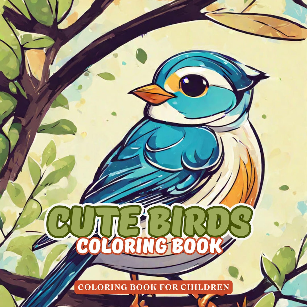 Cute Birds Coloring Book - 20 Printable & Digital Pages! - Etsy