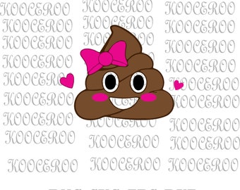 Poop Emoji Svg, Png, Dxf, Eps, Poop Face Emoji Svg, Poop Clipart, Funny ...