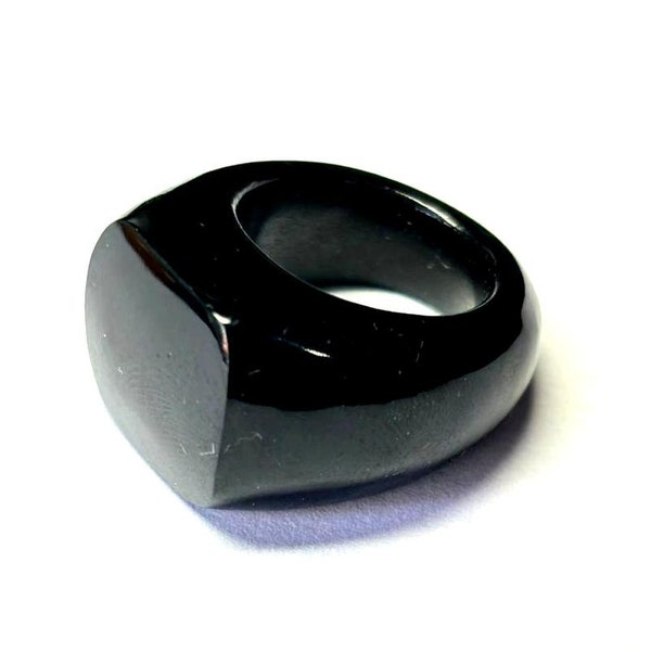 Obsidian Ring - Etsy