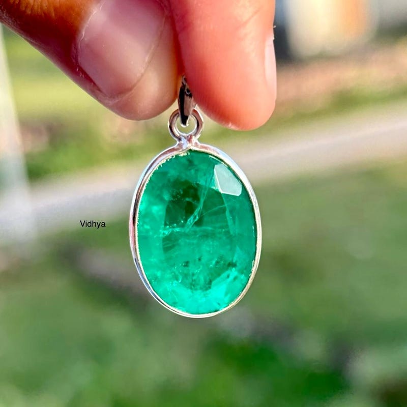 Emerald Pendant - Etsy