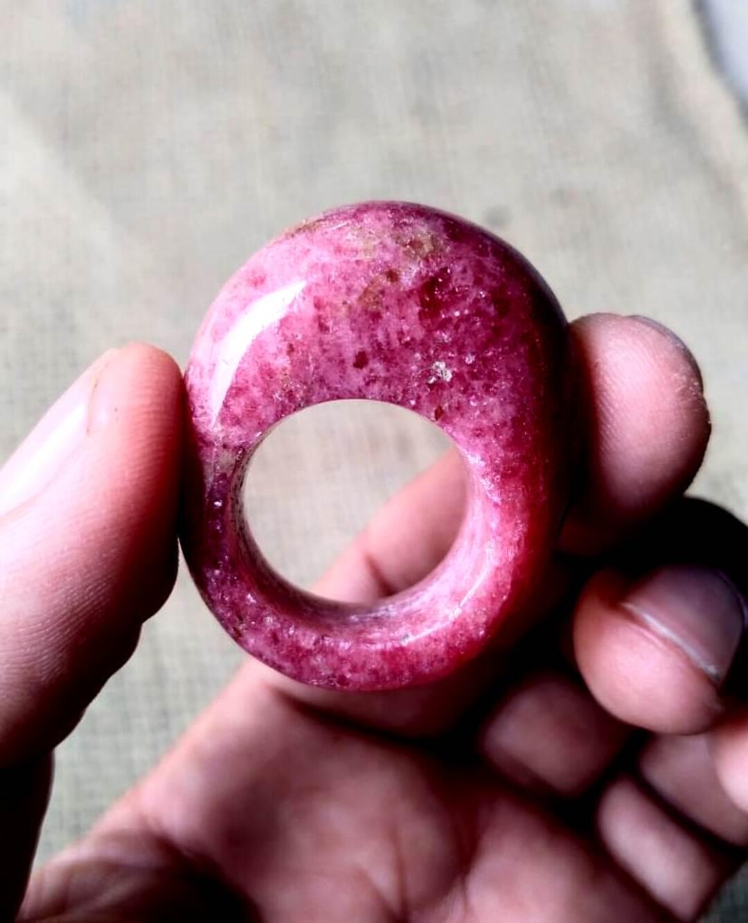 Natural Rhodonite Ring , Gemstone Ring, Handmade Gemstone Ring Jewelry ...