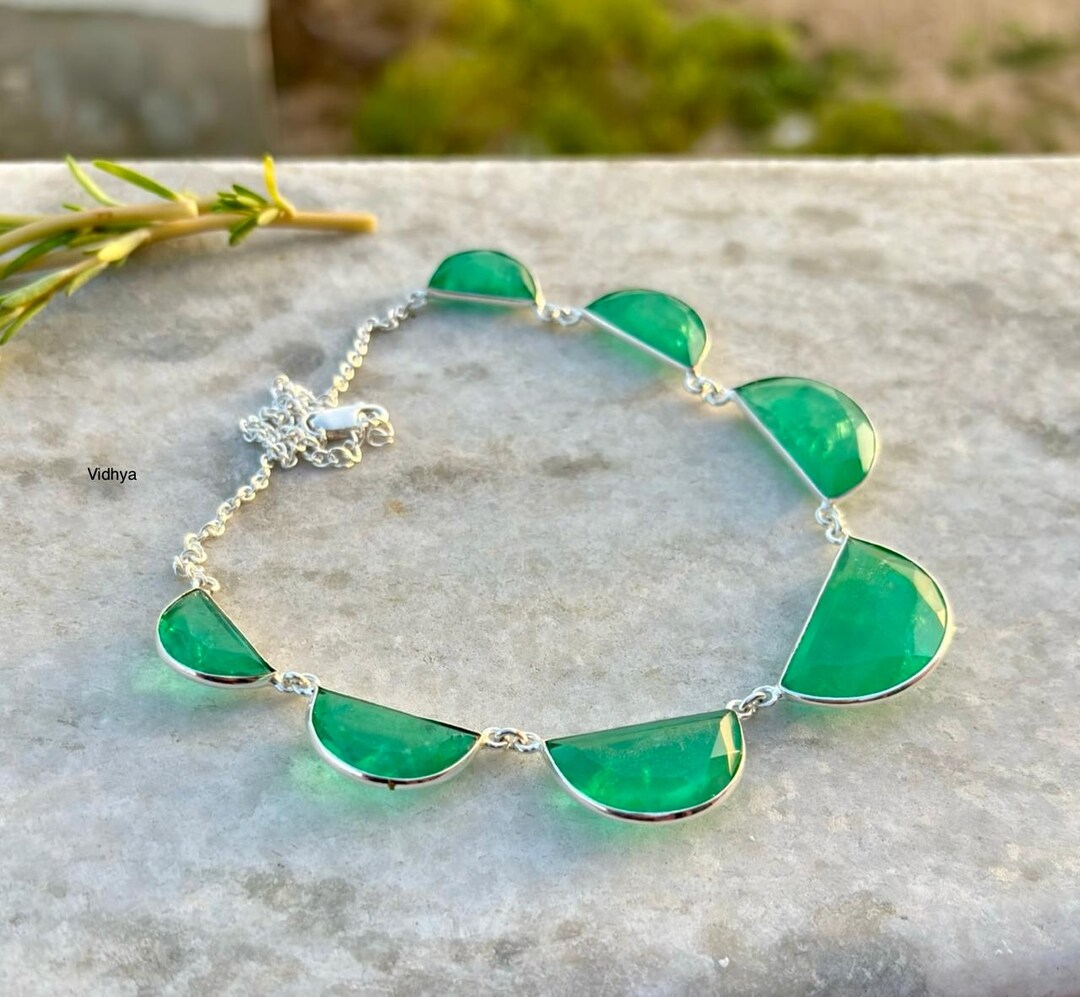 Emerald Crystal Necklace, May Birthstone Necklace, Gemstone Necklace ...