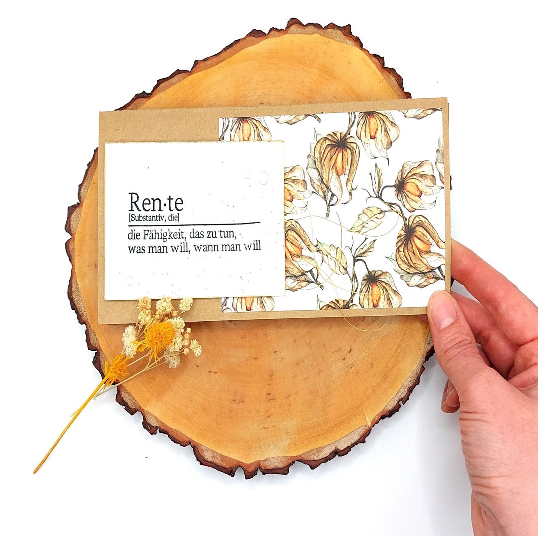 Karte Rente, Grußkarte Ruhestand - Etsy.de