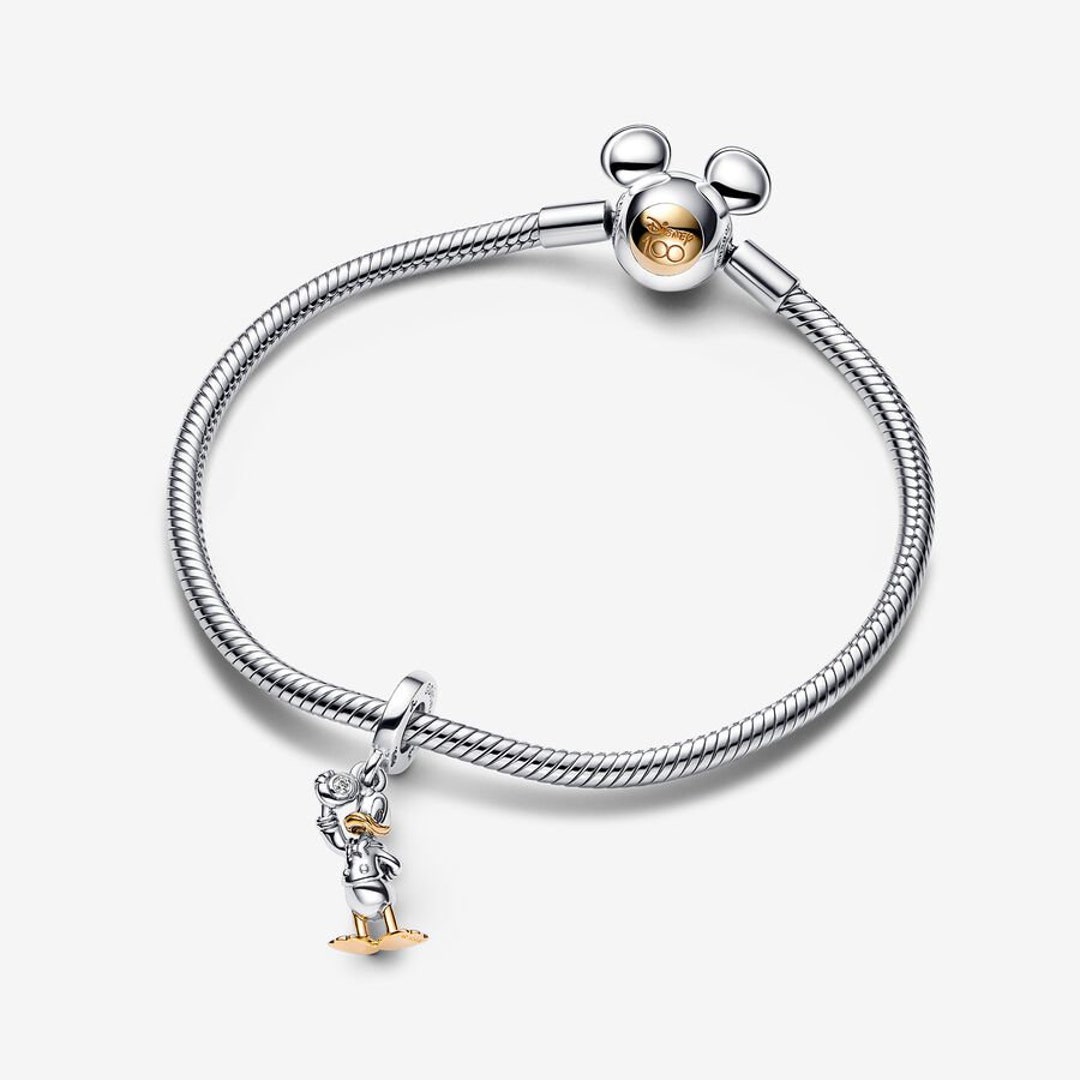 Pandora 100th Anniversary Donald Duck Dangle Charm & Bracelet Gift Set ...